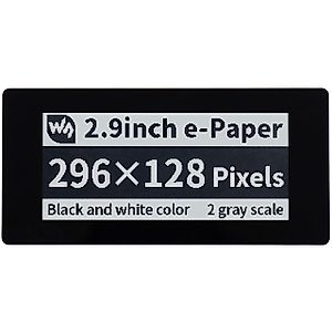 2.9inch Touch E-Paper Display HAT for Raspberry Pi 4B/3B+/3B/2B/Zero/Zero W/WH, 296×128 Pixel 5-Points Black/White 3.3V/5V Capacitive Touch E-Ink Screen, SPI Interface Support Partial Refresh