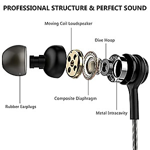 USB C Headphones for Galaxy S23 5G S22 Ultra S21 FE, Magnetic USB C Earbuds Wired with Microphone HiFi Stereo Noise Canceling Volume Control Earphones for Samsung Z Fold4 Google Pixel 7 6 iPad Pro Air