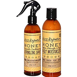 Urban Hydration Honey Health and Repair Daily Hair Moisturizer and Detangler Duo Pack | Sulfate, Paraben Free, Detangles, Prevents Breakage, Tames Frizz, and Repairs Damage for Smooth and Shiny Hair