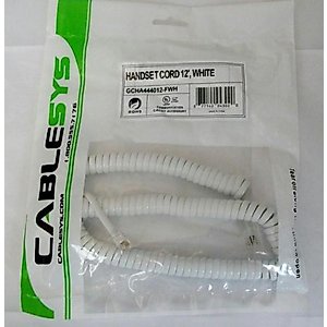 Gcha444012-fwh / 12' White Handset Cord Consumer Electronic