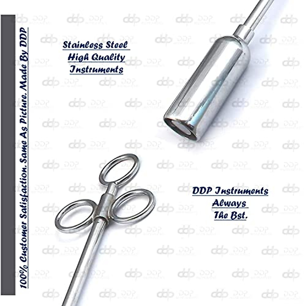 DDP Balling Gun Livestock Bolus Boluses Capsule Large Animal 13" Veterinary Stainless Steel Pill Pusher Sheep Calf COLT 5/8" Diameter Metal Head Spring Clips