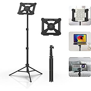 ULANZI Projector Tripod Stand, VIJIM LT01 Foldable Laptop Tripod Music Stand Multifunctional DJ Racks 360° Horizontally Adjustment 23.6" to 59" for Computer Book Music Notes Sound Media DJ Equipment