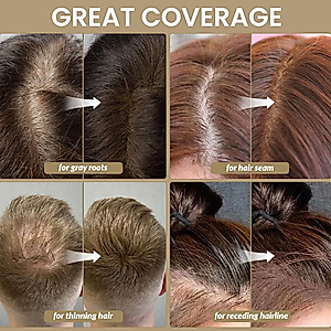 VOLLUCK Root Touch Up Hair Powder Root Cover Up Hairline Shadow Powder Stick, Root Touch Up for Thinning Hair for Women and Men, Bald Spots, Eyebrows, Beard Line, Brown