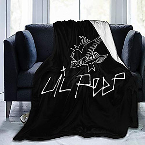LVMD Lil Peep Love Fleece Throw Blanket for Couch Sofa Super Soft Cozy Luxury Bed Blanket Microfiber – 50" x 40"