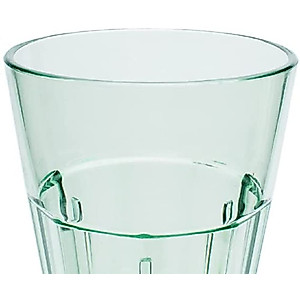 TrueCraftware- Set of 12 Diamond 8 oz. Rock Tumbler/Drinking Cups Green Polycarbonate-Premium Iced Tea Glasses Stackable Reusable Drinking Glasses Dishwasher Safe Break-Resistant for Home Restaurants