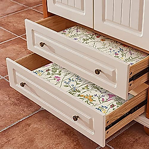 JiffDiff Floral Wallpaper Peel and Stick - Farm Wall Wallpaper, Wildwood Self Adhesive for Home Bedroom Cabinets Kitchen Countertop Thicken 17.71"x118"