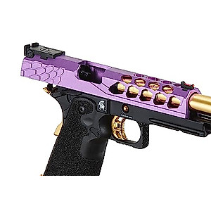 Lancer Tactical Airsoft Pistol STRYK Hi-Capa 5.1/4.3 Full Metal Gas Blowback 330 FPS (Regular, Purple & Gold, Hi-Capa 5.1)