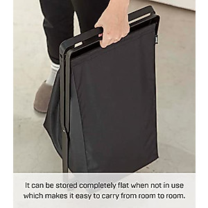 Yamazaki Home Basket-Foldable Storage Organizer | Steel | Laundry Hamper, One Size, Black