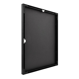 MCS Framatic Fineline Aluminum Frame, Black, 16 x 20 in matted to 11 x 14 in, Single