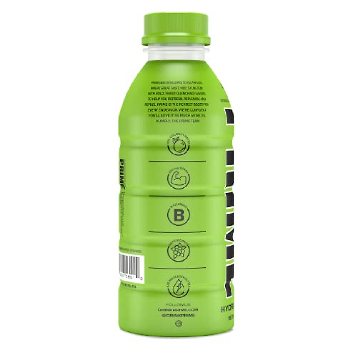 Prime Hydration Drink Sports Beverage"LEMON LIME," Naturally Flavored, 10% Coconut Water, 250mg BCAAs, B Vitamins, Antioxidants, 835mg Electrolytes, 20 Calories per 16.9 Fl Oz Bottle (Pack of 12)
