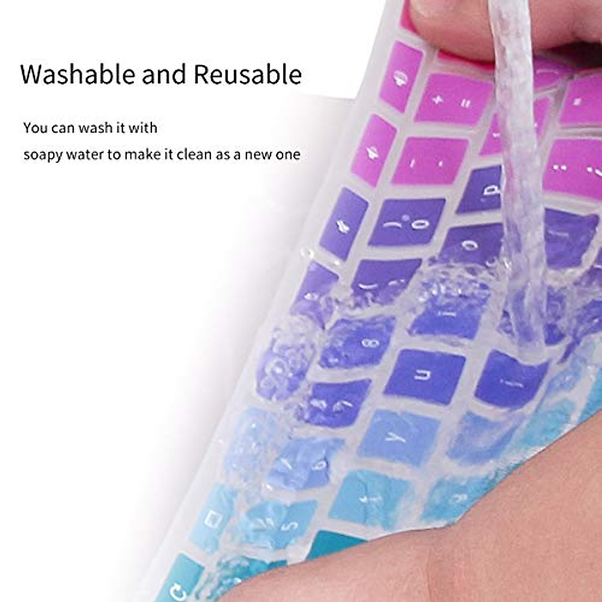 Colorful Keyboard Cover Skin for Acer Chromebook 15 315 CB315 715 CB715 15.6 inch Chromebook with Numeric Keypad, Acer Chromebook 317 CB317 17.3" Keyboard Skin Protector, Rainbow