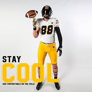 Limited Edition Football Gloves Fit Youth Football Gloves Tacky Football Gloves Men, Football Gloves for Kids 8-12 Receiver Gloves Adult/Football Gloves Youth (Shark/Black&Gold, Youth XS/Small)