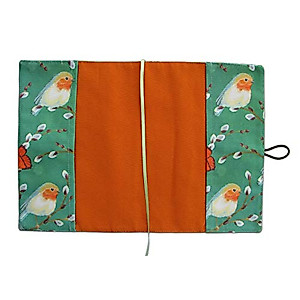 Fabric Book Sleeve Cover, Washable Novel Protector - Bird Design, Padded Book Protector for Adult, Planner Book Case, Hard Books Covers for Paperback 5.5 x 8.2 x 1.6 (Bird)