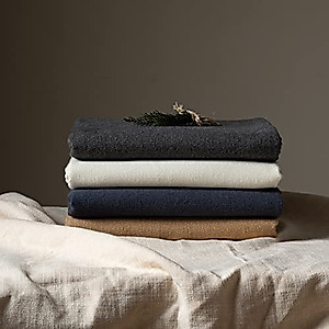 La Jolie Muse Throw Blanket for Couch Soft Lightweight - Faux Cashmere Melange Throw Blanket with Tassels, Cozy Warm Decorative Blankets for Bed Sofa Chair Living Room (Camel, 50 x 60 inches)