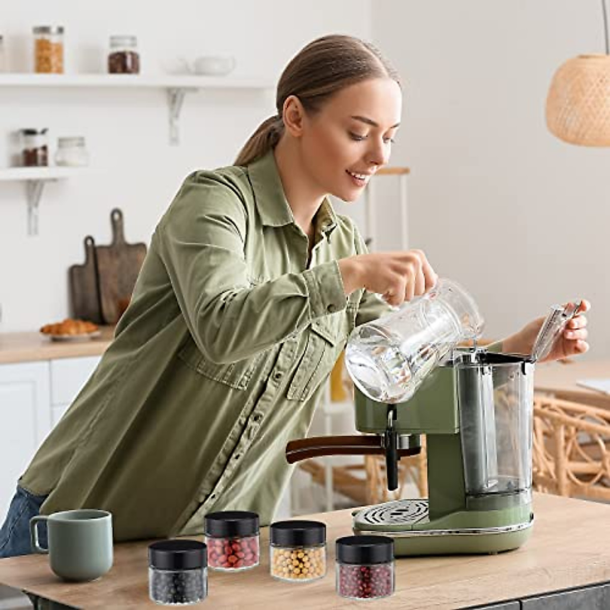 60 Pieces Glass Jars with Lids Clear Small Mason Jars Empty Round Glass Spice Jars Wide Mouth Canning Jars Storage Refillable Empty Cosmetic Containers for Lotions Cream Powders Beauty Product (4 oz)