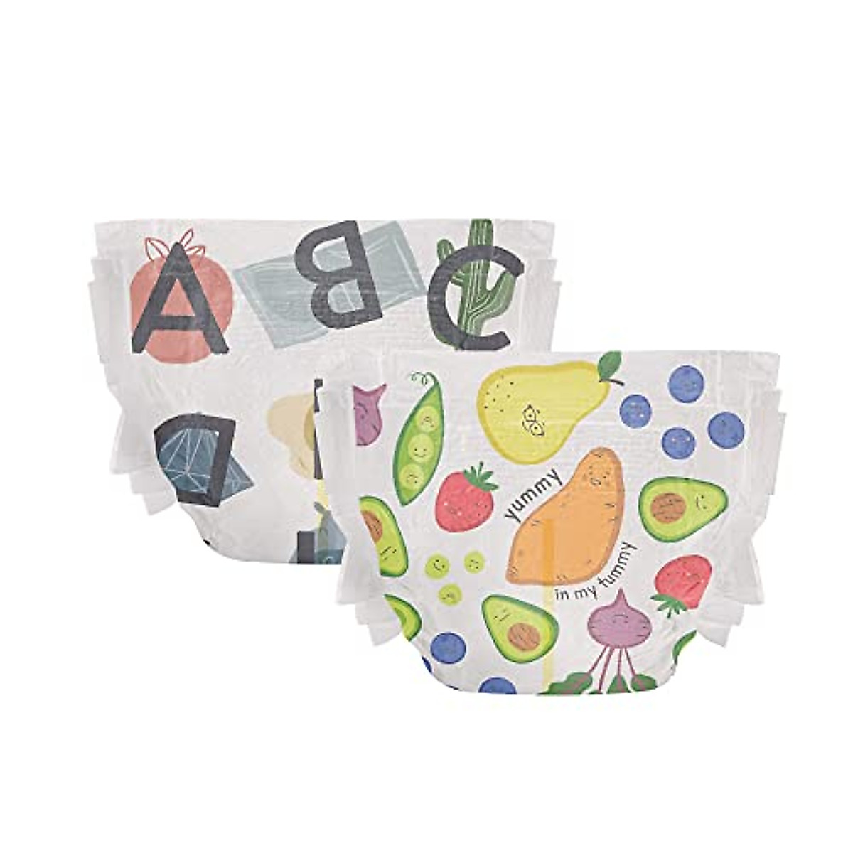 The Honest Company Clean Conscious Diapers | Plant-Based, Sustainable | So Delish + All the Letters | Super Club Box, Size 5 (27+ lbs), 100 Count