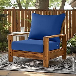 Sutteles Deep Seat Patio Cushions, Outdoor Chair Cushion Set, Patio Furniture Cushion with Removable Cover, Suitable for Patio Outdoor Furniture 24 x24 in (Navy)