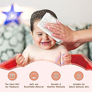 AIDEA Baby Muslin Washcloths-10 Pack, 100% Cotton Washcloth, Newborn Essentials, Soft Baby Washcloths, Absorbent Baby Towel, Bath Face Towels, Burp Cloths, Rags for Newborn, Baby Gifts-White 10" X10"