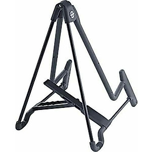 K&M König & Meyer 17581.014.55 Heli 2 Electric Folding A-Frame Guitar Stand for Electric Guitars | Adjustable and Collapsible | Sturdy and Durable Professional Choice | German Made Black