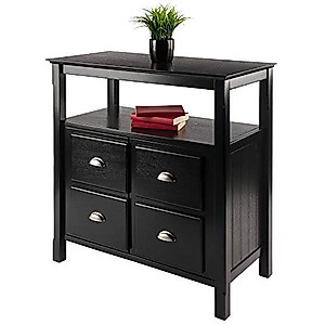 Winsome Wood Timber Buffet, Black