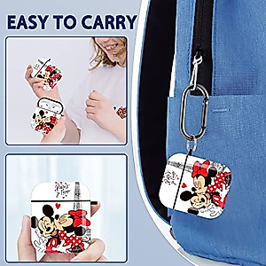 Jowhep for AirPods 1/2 Case Cartoon Cute Anime Design IMD Cover Fashion Funny Fun Character Cool Kawaii Unique Cases for Apple AirPod Air Pods Men Boys Girls Kids Teen Minni Mick