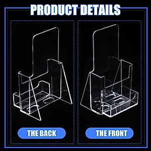 Wenqik Brochure Holder 4.1 Inch Acrylic Business Card Holder Organizer Clear Pamphlet Stand Rack Card Holder Card Display Stand for Menu Flyer Magazine Office Card Booklets(12 Pcs)