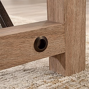 Sauder Dixon City Engineered Wood Executive Desk in Brushed Oak Finish