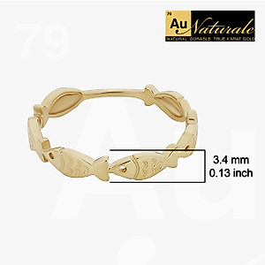 14k Yellow Gold Fish Ring (size 9)