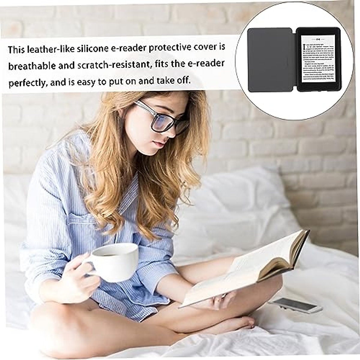 UKCOCO ebook case ereader e- Reader Cover Screen Protector epub Reader electrocase e- Reader Silicone Cover ebook Reader e- Reader case Silicone case e-Book Electronic Silica Gel