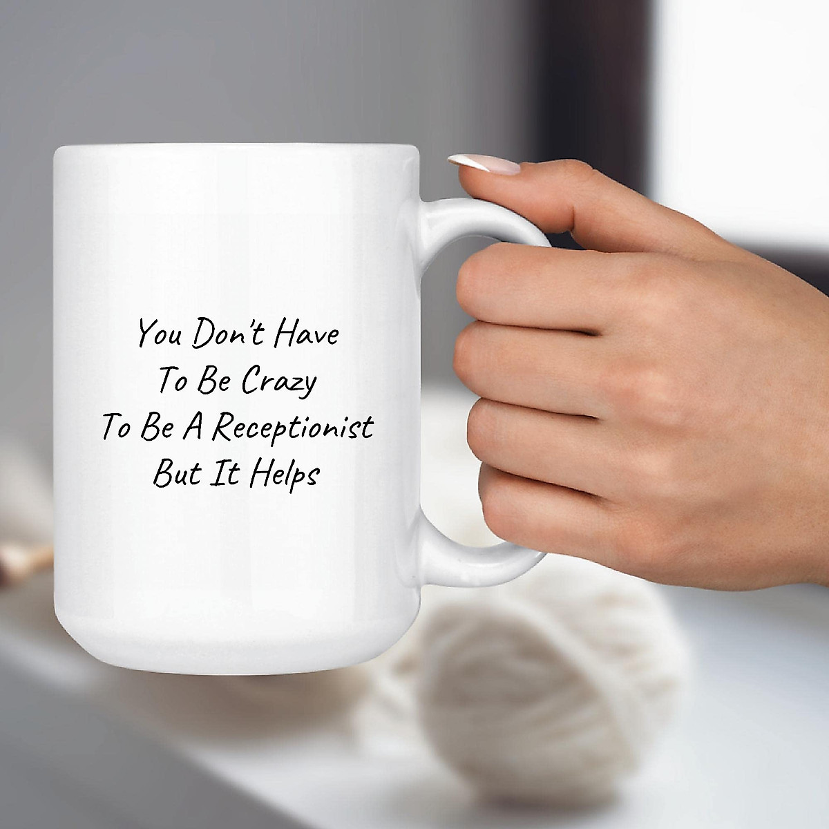 Receptionist Gift Idea Humorous Front Desk Agent Appreciation 11oz 15oz White Coffee Mug