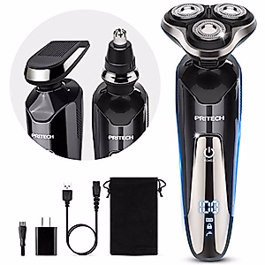 Mens Electric Razor for Men Electric Shavers for Men Electric Razors for Men Face Shaver for Mens Rechargeable Razors for Shaving Electric Cordless Men's Electric Shaver Waterproof Wet Dry by PRITECH