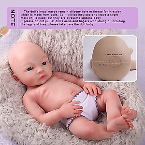 SERENDOLL 18 inch Realistic Full Silicone Baby Doll, Lifelike Reborn Baby Dolls, Toy, and Collectible Bald Girl 039