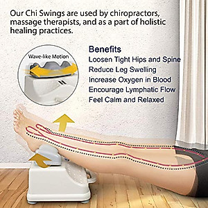 Daiwa Felicity Chi Swing Machine Original - Passive Aerobic Exerciser for Vitality Swing Shaking Exercise - Chi Machine Lymphatic Massager with Comfortable Padded Ankle Cradle for Full Body Relaxation