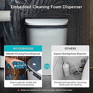 WOODBRIDGE Smart Bidet Toilet,1.28 GPF Dual Flush, Auto Open & Close, Auto Flush, Foot Sensor, 1000 Gram MaP Flushing Score, Heated Seat, ADA Chair Height Design and Cleaning Foam Dispenser