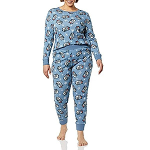 Amazon Essentials Disney | Marvel | Star Wars Unisex Kids' Snug-Fit Cotton Pajama Sleepwear Sets, Nightmare Santa Jack, 12