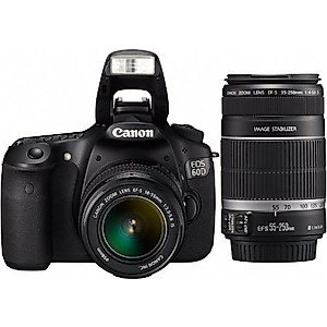 Canon Digital SLR Camera EOS 60D with EF-S18-55mm / EF-S55-250mm Lens Kit - International Version