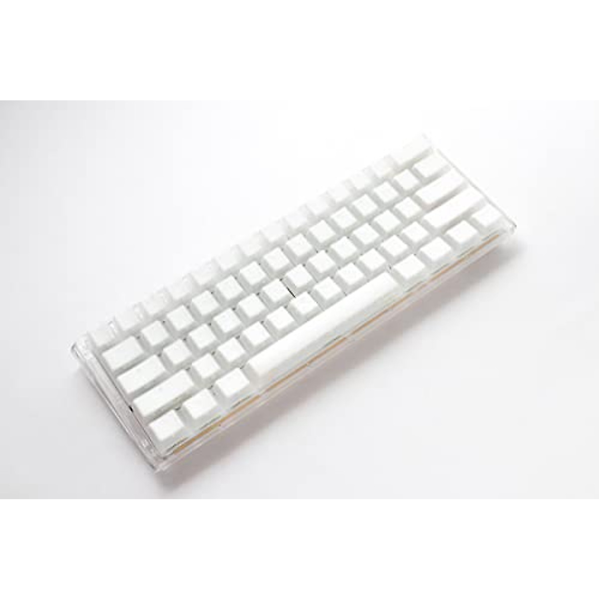 Ducky One 3 Mini Aura Clear White 60% Hotswap RGB LED Double Shot PBT Mechanical Keyboard Cherry MX Red