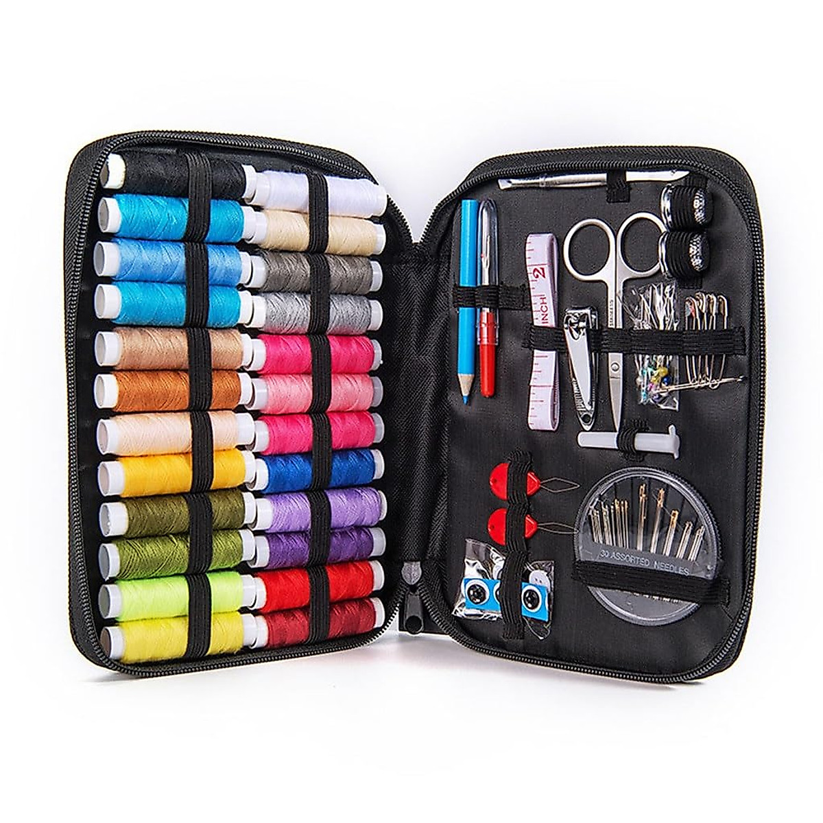 IRDFWH 24 Rolls of Thread Sewing Box Set Multifunctional Sewing Kit Sewing Sewing Thread Box Storage Box