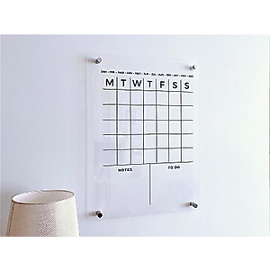 Acrylic Wall Calendar 2024 - Personalized Calendar 2024, Vertical Wall Calendar, Monthly and Weekly Calendar, Housewarming Gift