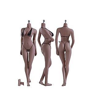 Phicen TBLeagueFemale Seamless Action Figures-Realistic Full Silicone Body White Skin & Stainless Steel Skeleton-1/6 Scale Super Flexible Female Figure Dolls for Arts/Drawings/Photography (S12D)