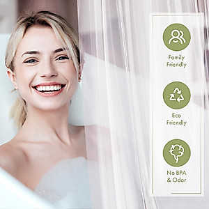 AmazerBath Clear Shower Curtain Liner, 72x72 Plastic Shower Liner, Waterproof PEVA Shower Curtain Liner, Cute Lightweight Shower Curtains for Bathroom with Magnets and 12 Rustproof Metal Grommet Holes