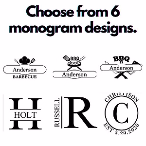 Personalized Grill Set for Men, BBQ Set with Custom Engraved Wooden Case Holder (Circle Design) | Customized Birthday for Him, Dad, Boyfriend, Husband | Groomsmen Gift