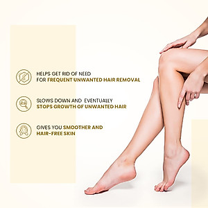 NEUD Natural Hair Inhibitor for Permanent Reduction of Unwanted Body & Facial Hair in Men & Women - Pack of 1