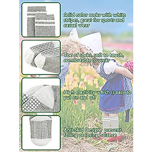 Century Star Baby Girl Socks Boy Knee High Socks Toddler Non-Slip Tube Sock School Soccer Striped Stockings for Infant 1 White 1-3 Years