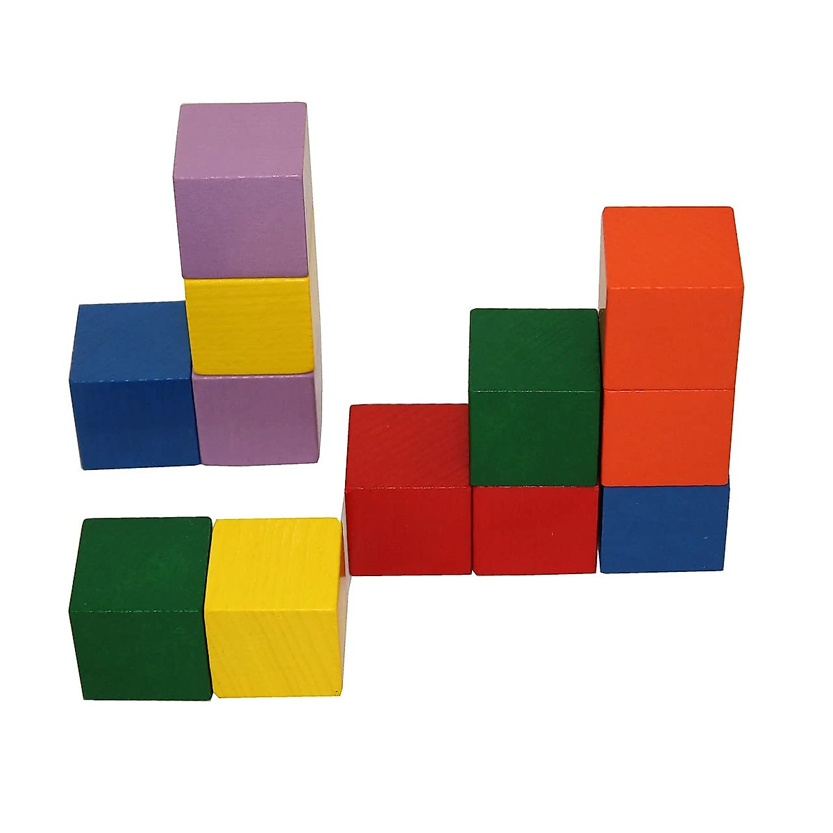 HABA Baby's First Basic Block Set - 12 Colorful Wooden Cubes (Made in Germany)