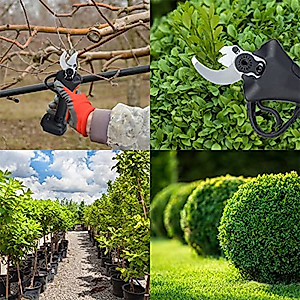Cordless Electric Pruning Shears Battery Powered Tree Branch Pruner Durable Branches Scissor Tool 35mm Max 4 Gear Adjustable for Gardening Tree