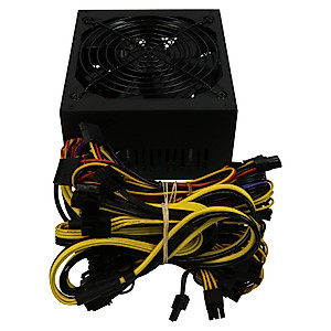MiningCave Mining Power Supply 1600W Direct 6 PIN to Riser for 6 GPU