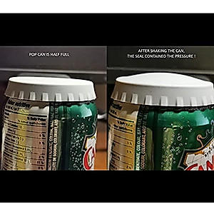 Soda or Beverage Can Lid, Cover or Protector, Fits Standard Soda/Beverage cans (2 Pack, Orange & Blue)