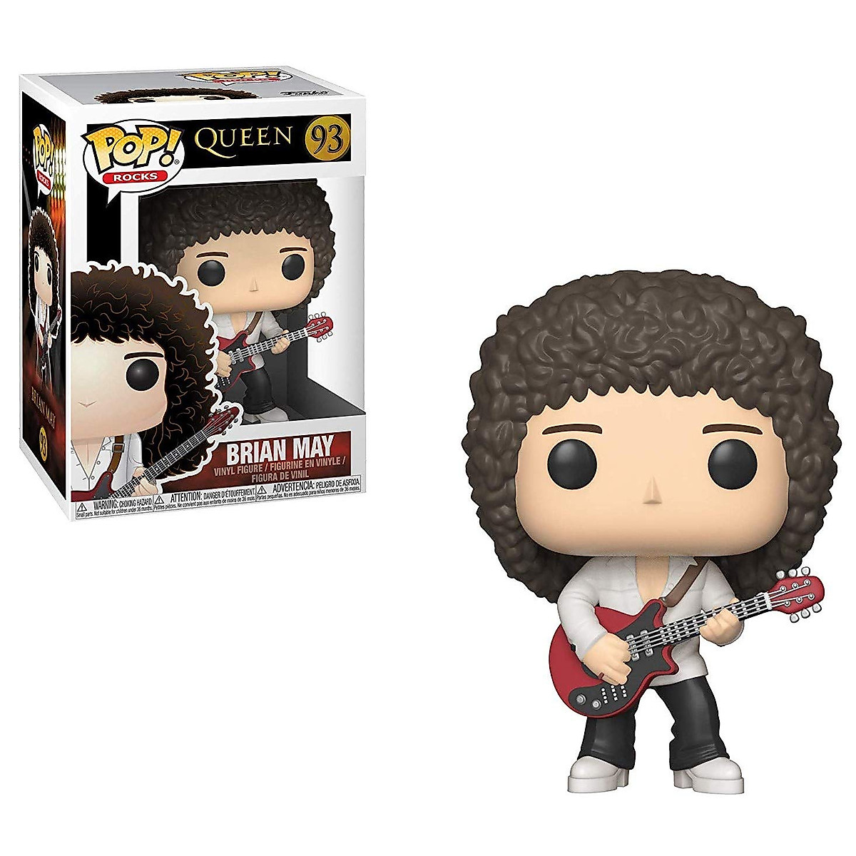 POP Queen - Brian May Funko Pop! Vinyl Figure (Bundled with Compatible Pop Box Protector Case) Multicolored 3.75 inches
