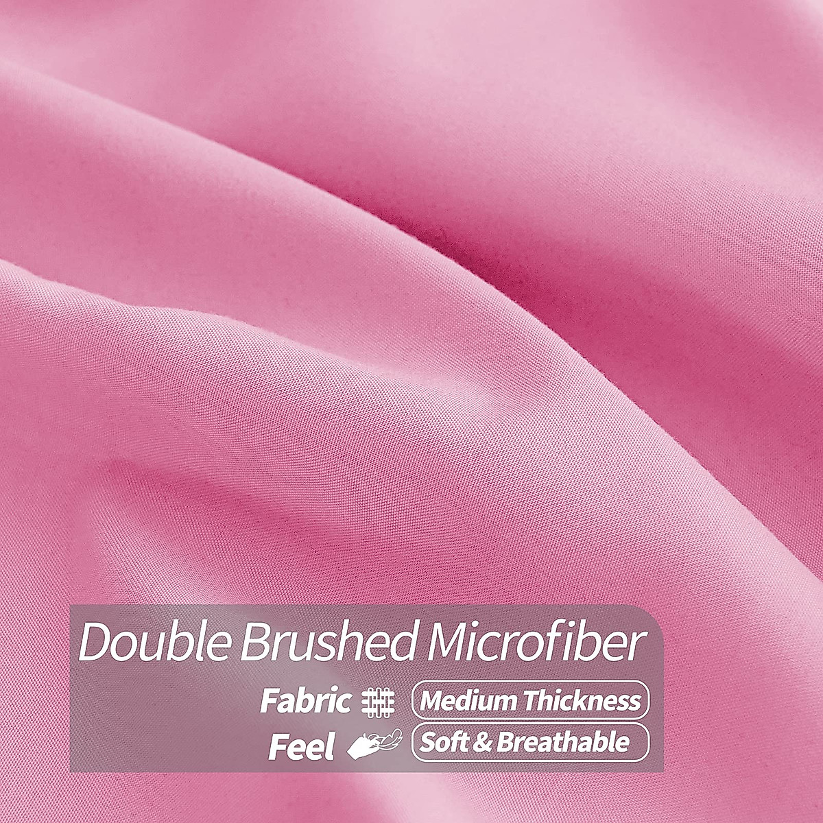 Ersmak Full Size Sheets Set (4 Piece), Super Soft Brushed Microfiber Bed Sheets with 16 Inch Deep Pocket, Egyptian Quality Luxury Bedding Set - Pink